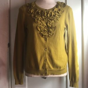 J. Crew | Sweaters | Jcrew Factory Ruffle Celosia Cardigan | Poshmark